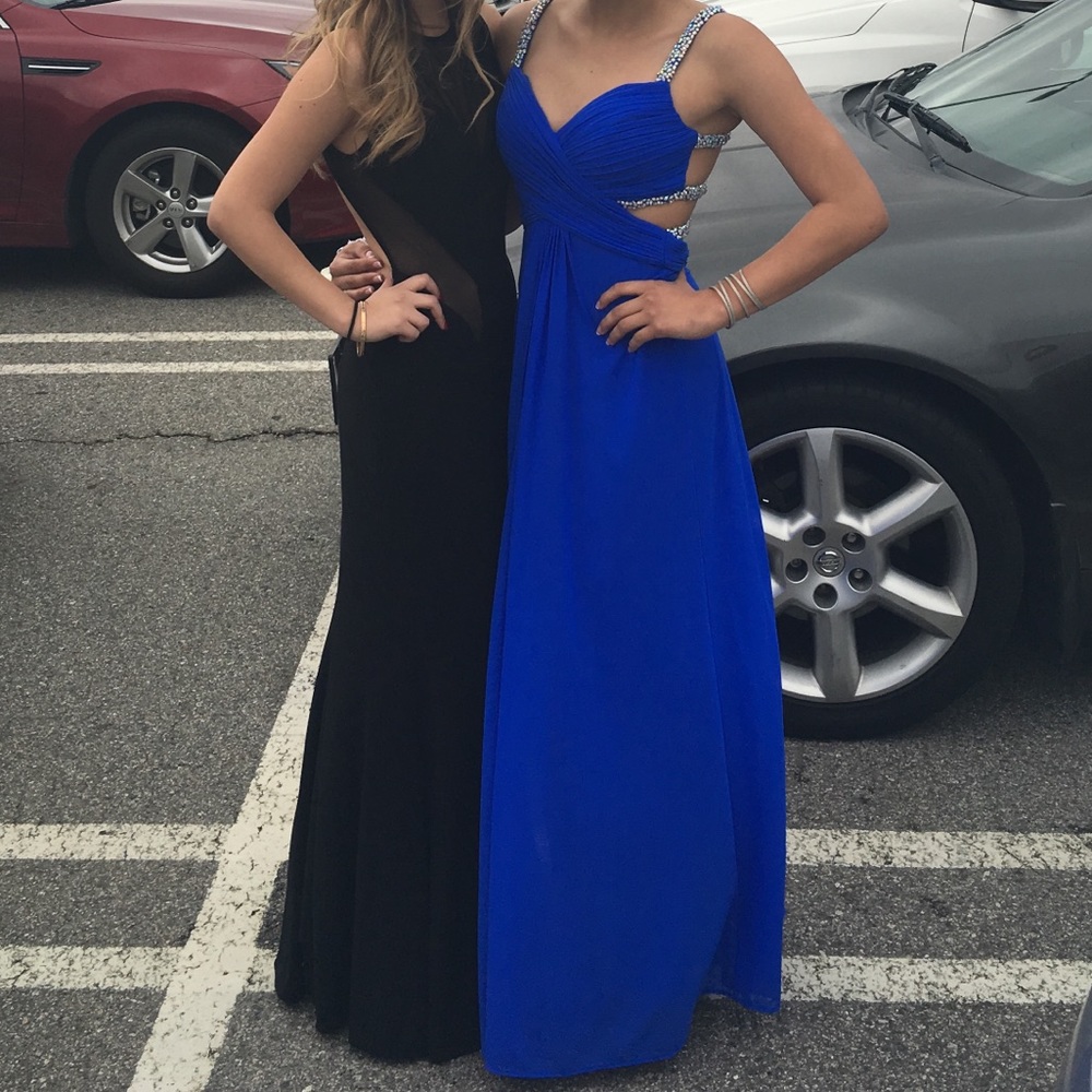 Royal Blue Jeweled & Comfy Prom Dress Sizes 0-1 - Gem